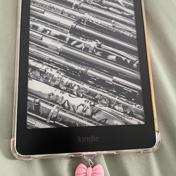 Pink Themed Kindle Charms | USB-C Dust Plug | Kindle Paperwhite ...