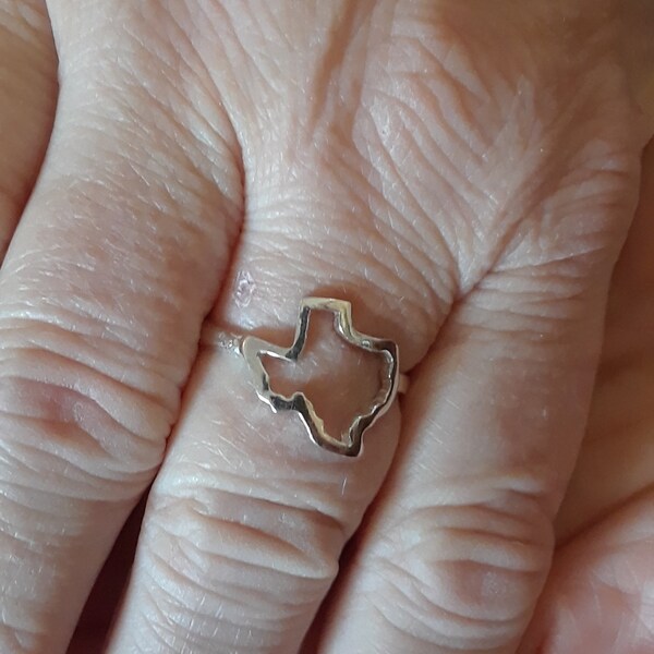Silver Texas State Ring - Personalized Custom State Ring, Houston Texas ...