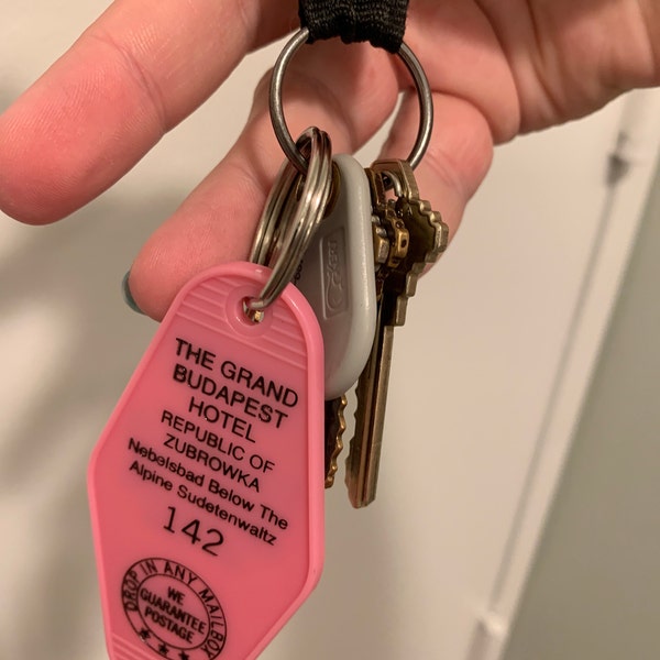 Pink W/ Black Print the Grand Budapest Hotel Inspired Key Limited Run ...