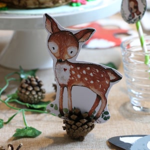 PRINTABLE Woodland Animals Centerpieces Woodland Cutouts Woodland Cake ...