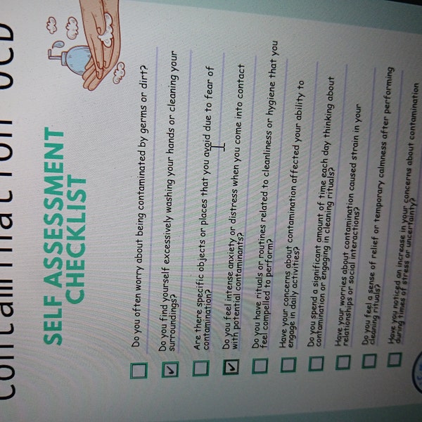 OCD Worksheets, OCD Workbook, ERP Exposure and Response Prevention, Ocd ...