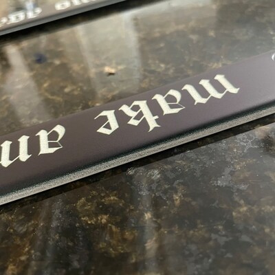 Custom Goth Text License Plate Personalized Car Accessories Goth Decor ...