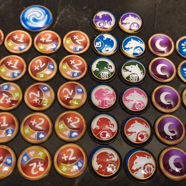 Bandits RPG Tokens Glass and Metal Deluxe Tokens Handmade by the Token ...