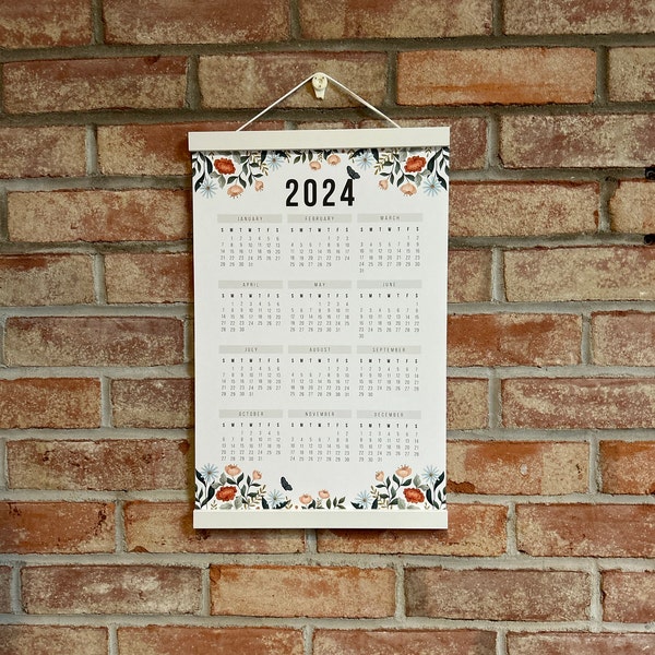 2024 Year at a Glance Calendar | Year at a Glance Calendar Makes a ...