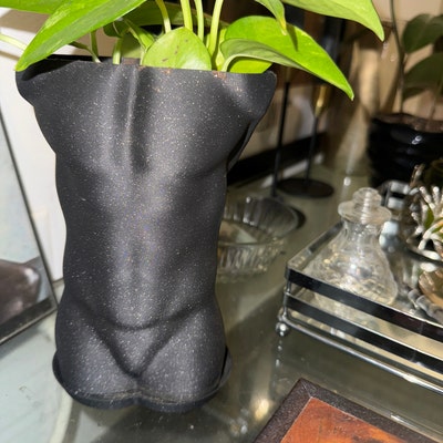 Unique Male Body Vase, Male Torso Vase, Pampass Grass Vase, Gay Art ...