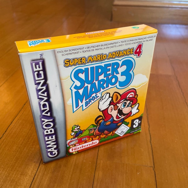Game Boy Advance Super Mario Bros 3 Super Mario Advance 4 Box - Etsy