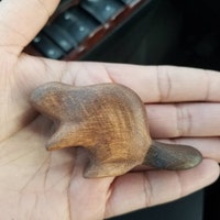 Wooden Beaver Toy Beaver Figurine Woodland Animals Fall Aesthetic ...