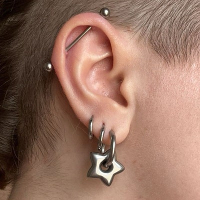 Skull Earrings Hypoallergenic Goth Grunge Punk Alt Chunky Star Y2k ...