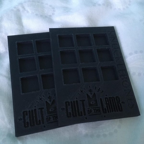 Black Compact Cult of the Lamb Knucklebones Game - Etsy
