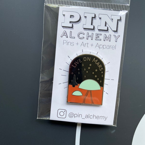 Mars Enamel Pin - Space Pin - Science Pin - Astronomy Pin - Lapel Pin ...