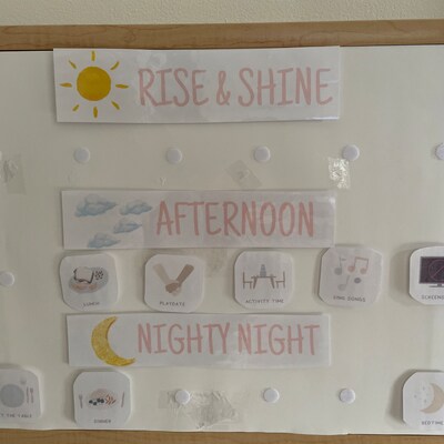 Editable Daily Routine Cards, Toddler Routine Chart, Daily Rhythm ...