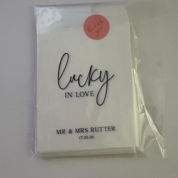 Scratch Card Holder Wedding Favour Packets Lucky in Love - 100% ...