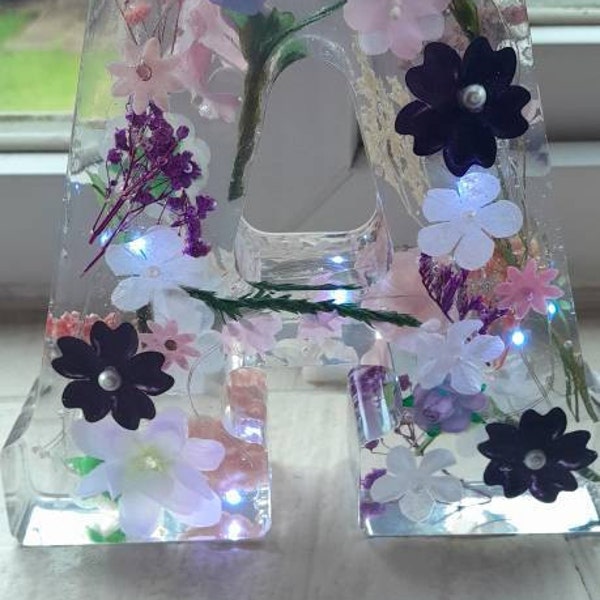 Large Resin Letters With Lights - 7inc - Etsy UK