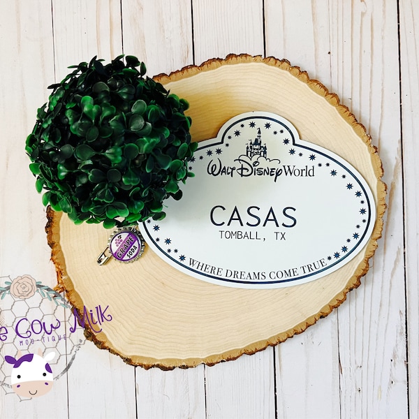 Disneyworld Cast Member Name Tag SVG Disneyworld Employee Tag Cut File ...