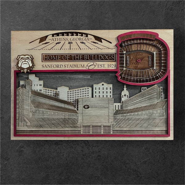 Laser Cut SVG Digital Cut File tuscaloosa, Alabama Skyline and 3D ...