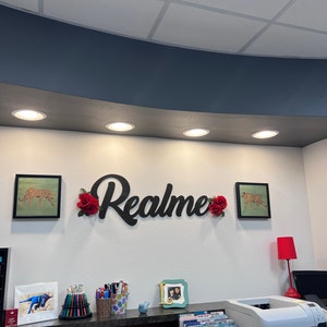 Acrylic Business Logo Wall Standoff Sign Floating Office | Etsy