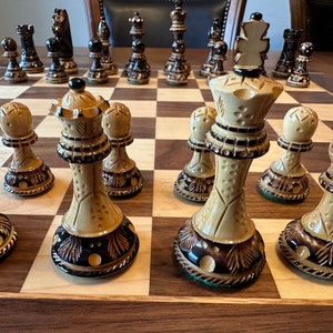 Modern Minimal Borderless Chess Board Made With Maple and Walnut Wood ...