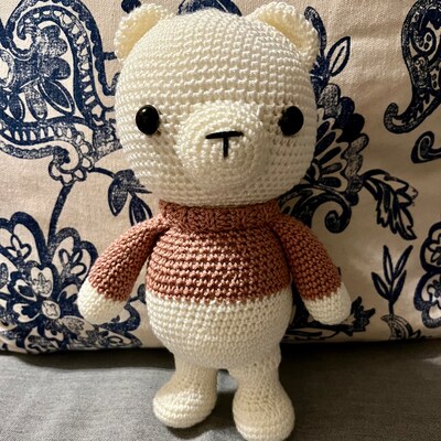 CROCHET PATTERN in English Xander the Lovely Winter Bear 9/23 Cm. Tall ...