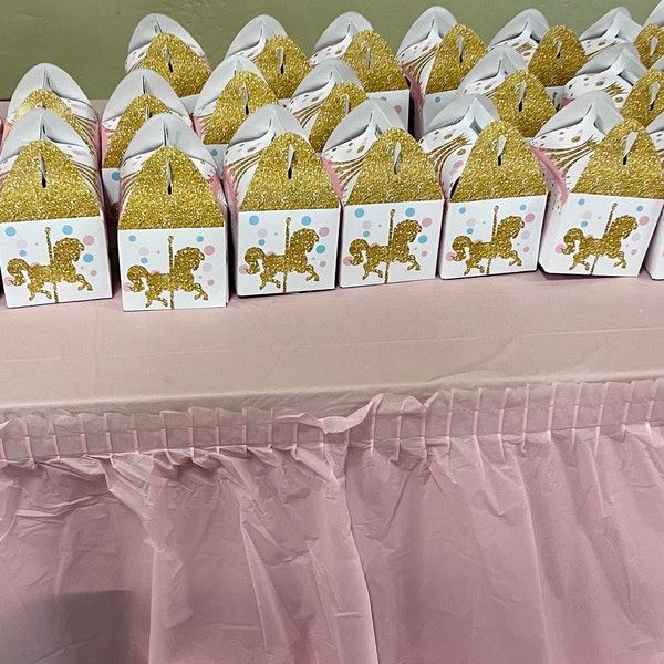 Carousel Theme Party Favor Boxes - Etsy