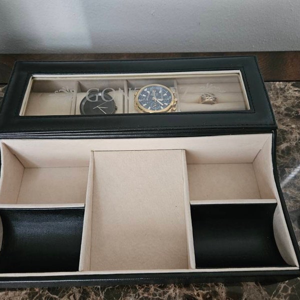 Personalized Valet Box, Monogrammed Valet Tray, Mens Catchall, Dresser ...