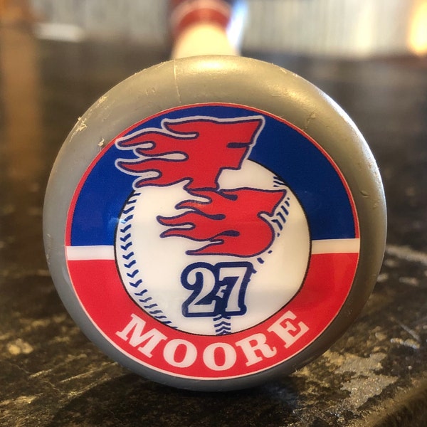 Personalized Baseball Bat Knob Decals, Team Name, Number & Colors - Etsy