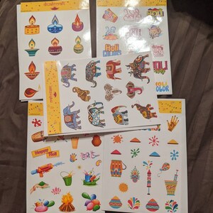 Diwali Art Self-ink Stamps for Kids 24 Unique Indian Themed - Etsy