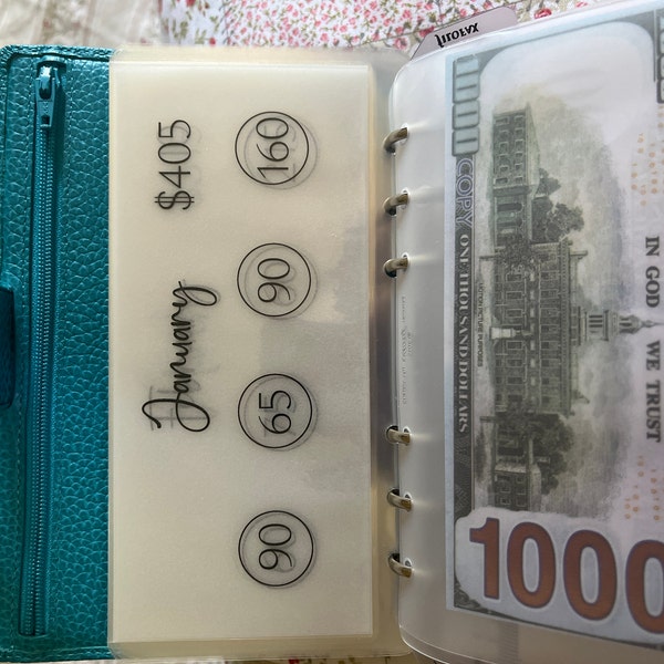 12 MONTH Savings Challenge ENVELOPES A6 Savings Challenge Tracker ...