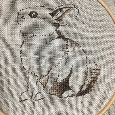Little Bunny Cross Stitch Pattern Silhouette Rabbit Cross Stitch Bunny ...