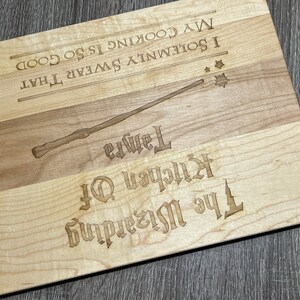Personalized Cutting Board, Engraved Cutting Board, Wizard Board, Magic ...