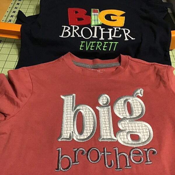 Big Brother Block Applique - Large- Instant Email Delivery Download ...