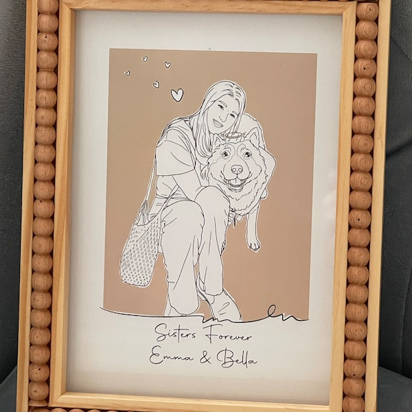 Pet Loss Memorial Portrait From Photo, Custom Memorial Portrait With ...