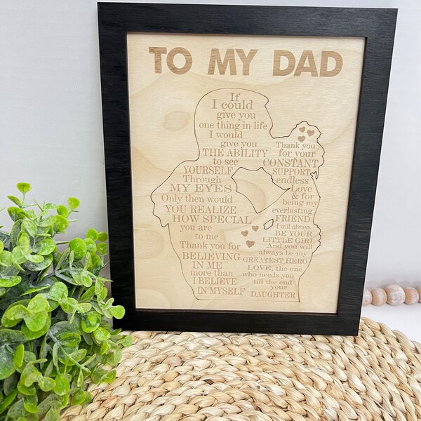 To My Dad, Step Dad Sign, Girl Version Adoption Sign, SVG, Laser Ready ...