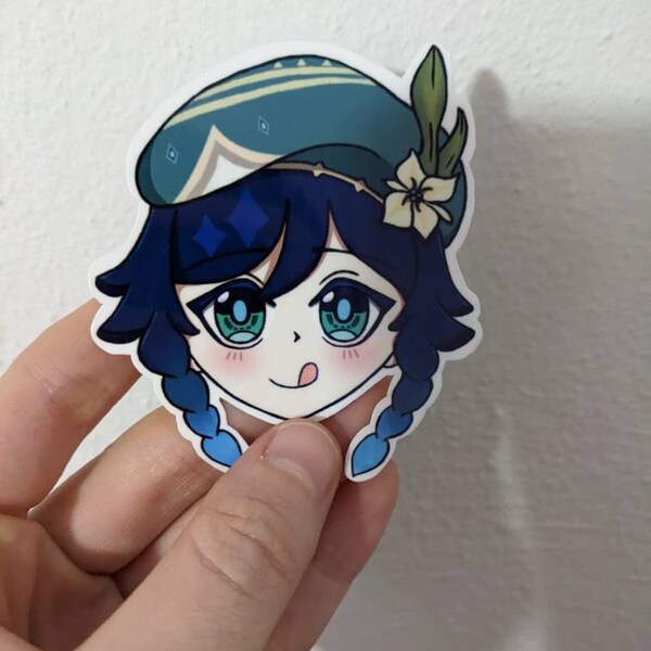 Cute Venti Sticker 2.0 Genshin Impact Waterproof - Etsy