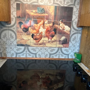 Rooster Chicken Farm Animals Birds Country Ceramic Tile Mural ...