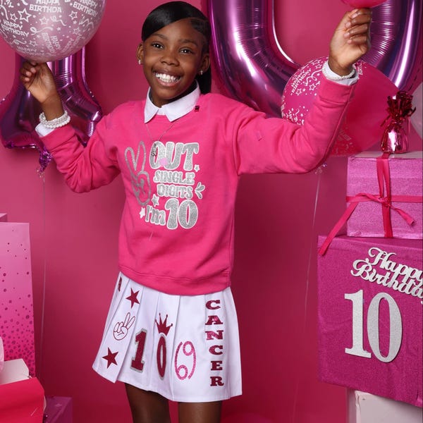 Personalized 10th Birthday Outfit: Sweatshirt & Skirt Set - Etsy