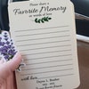 Handmade Memorial Share a Memory Cards Memorial Cards Share Words of ...