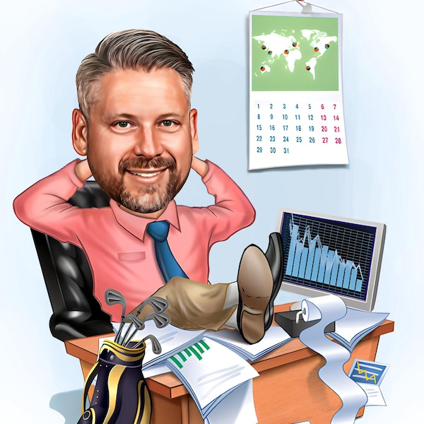 Cartoon Principal Portrait, Principal Gift, Personalized Principal ...