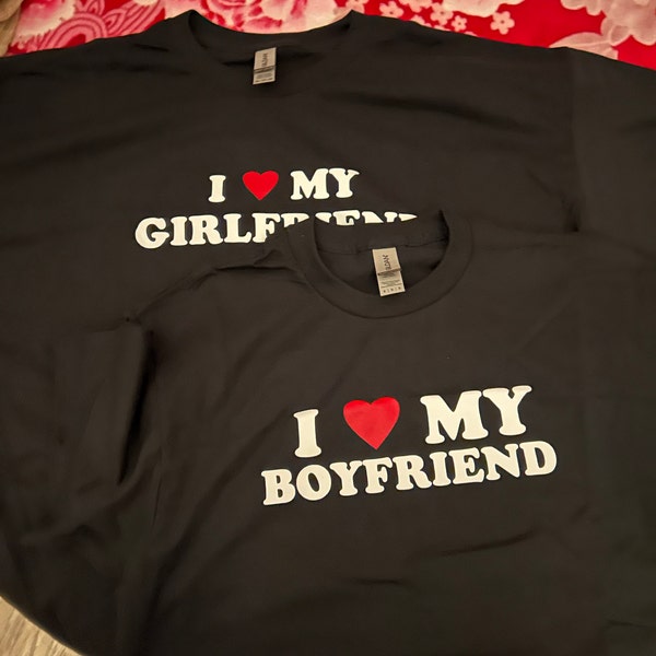 I Love My Boyfriend T-shirt, I Heart My Boyfriend Shirt, Valentine's ...