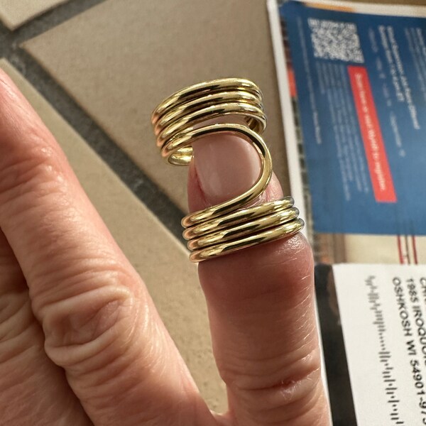 Arthritis Finger Splint for Both Joints Ring Adjustable Brass ...