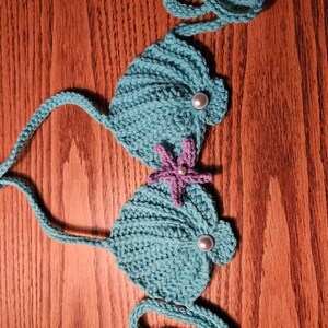 Crochet Seashell Mermaid Top Shell Bikini Costumepeach/mango - Etsy