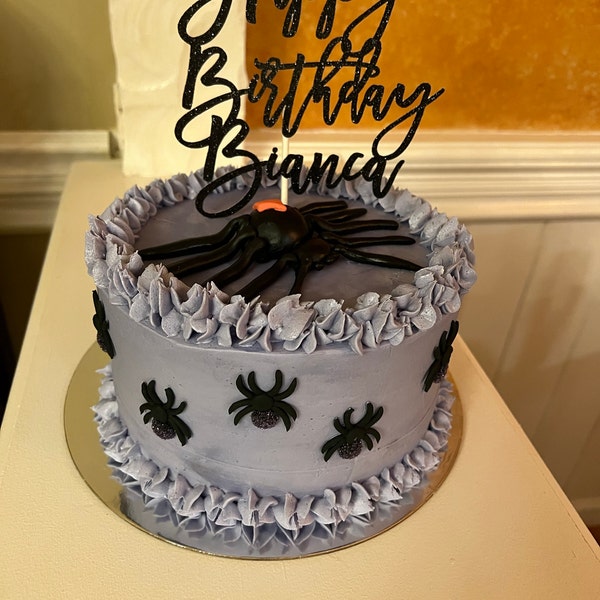 Royal Icing Sparkling Spiders (12) - Etsy