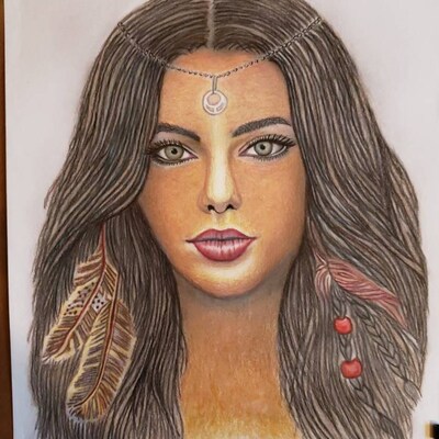 Coloring Page Digital Stamp Digi Girl Realistic Portrait - Etsy