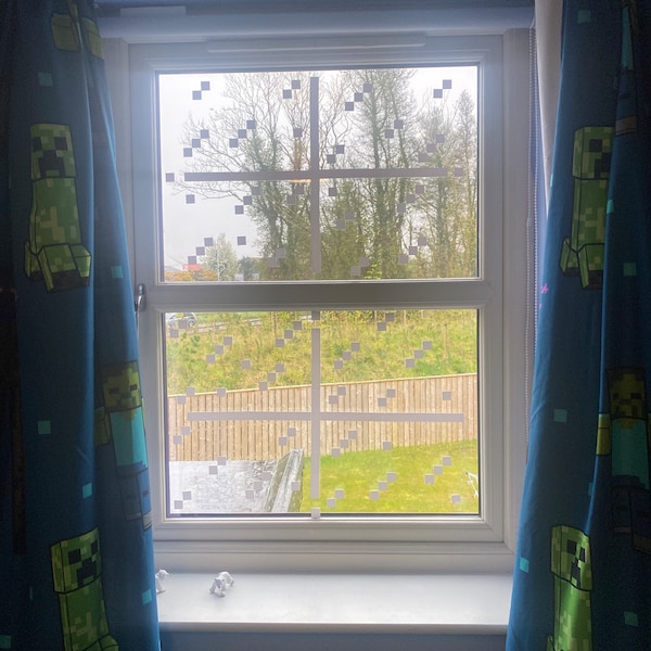 Pixelized Window Decals | Minecraft Style | Video Game | Vinyl Stickers ...