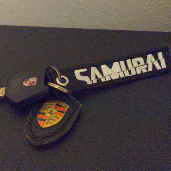 Cyberpunk Themed Jet Tag Embroidered Keychain With Keyring White - Etsy