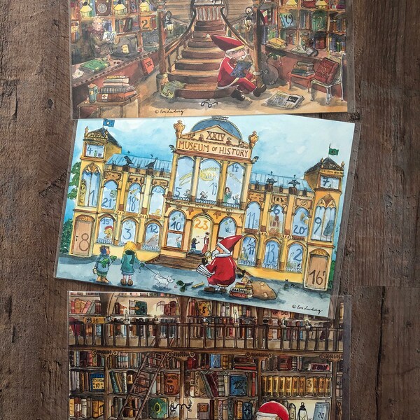 Advent Calendar Library - Etsy