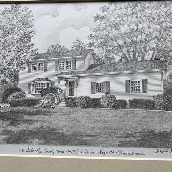 Custom Home Portrait, Hand Drawn, Original House Sketch, Home Drawing ...