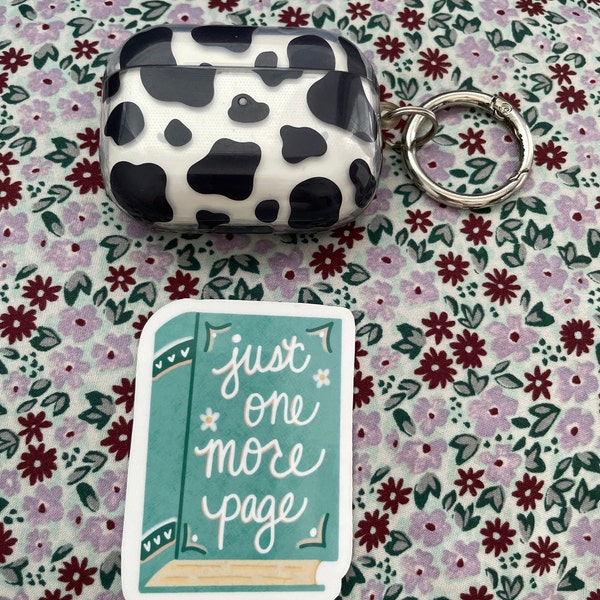 Just One More Page Sticker | Bookish Sticker | Cute Book Sticker ...