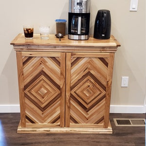Double Door Locking Walnut Coffee Bar Cabinet/ Bar Cabinet / - Etsy