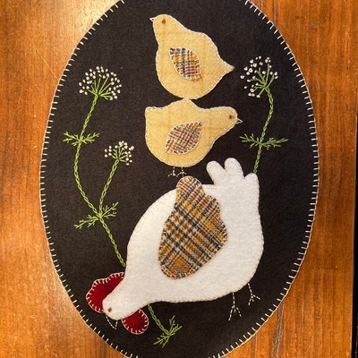 Penny Rug KIT Pre-cut Wool Applique Kit Molly's Kitten - Etsy