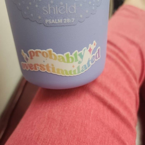 Probably Overstimulated Waterproof Retro Sticker - Etsy